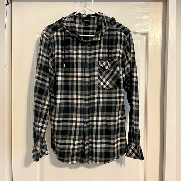 Matix | Shirts | Matix Hooded Flannel | Poshmark